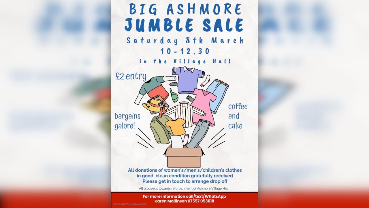 Ashmore Jumble Sale – inDorset