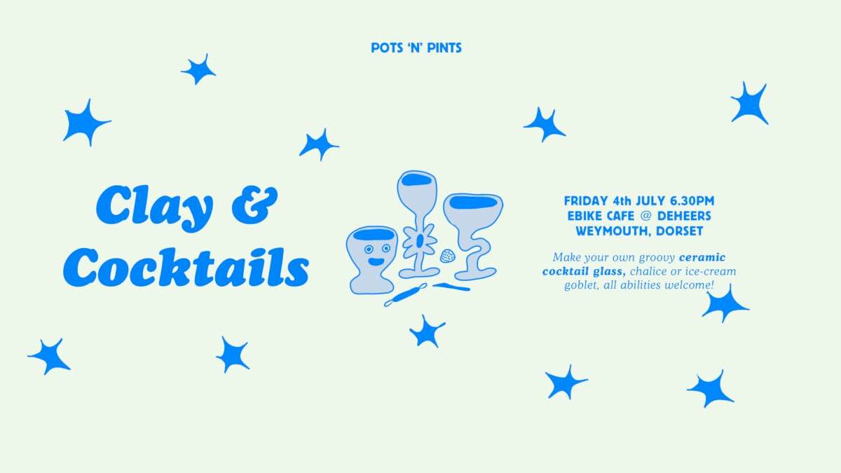 Clay and Cocktails at E-bike Cafe, Weymouth – inDorset